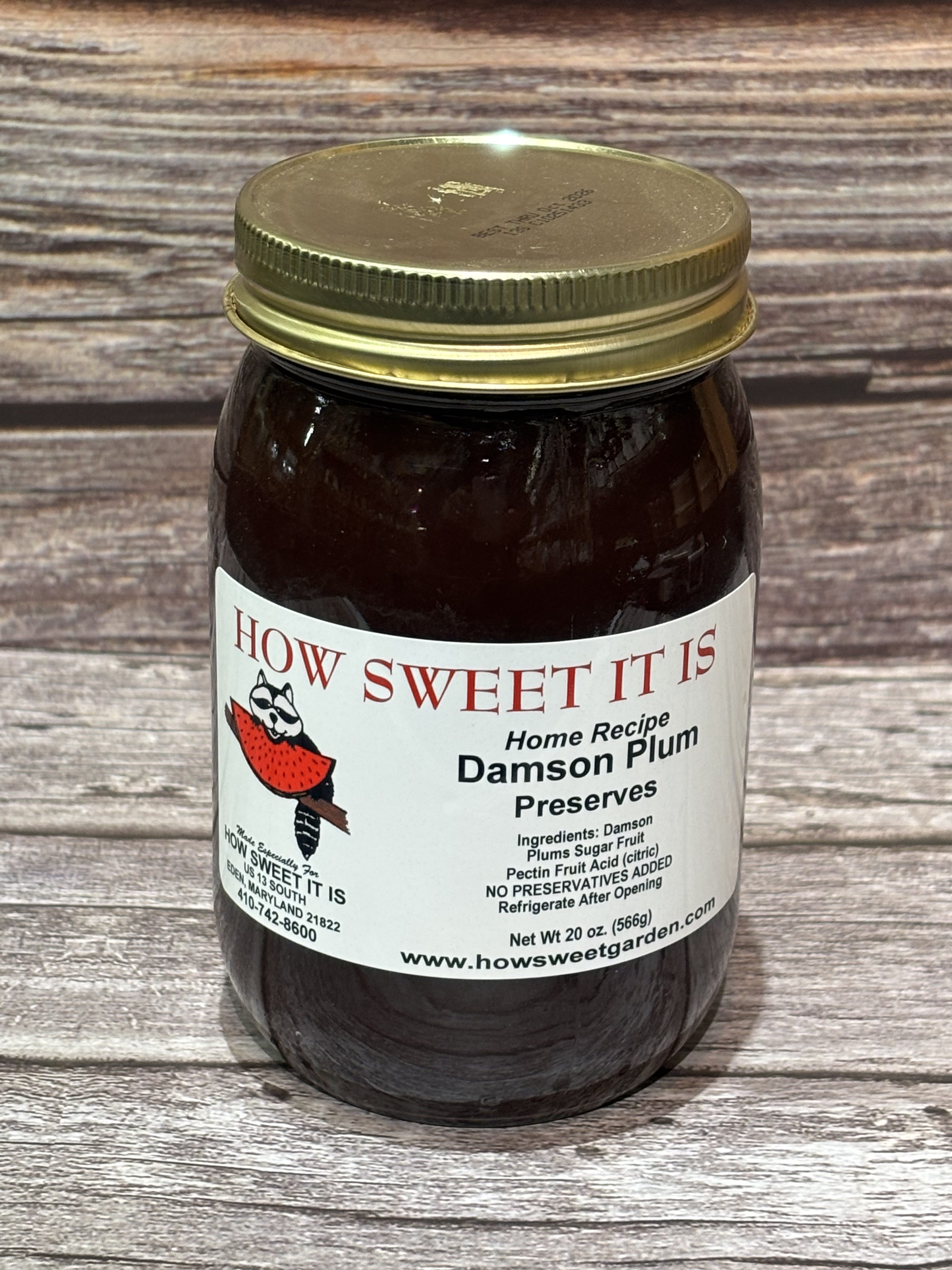 Damson Plum Preserves, 20oz HSII - How Sweet It Is