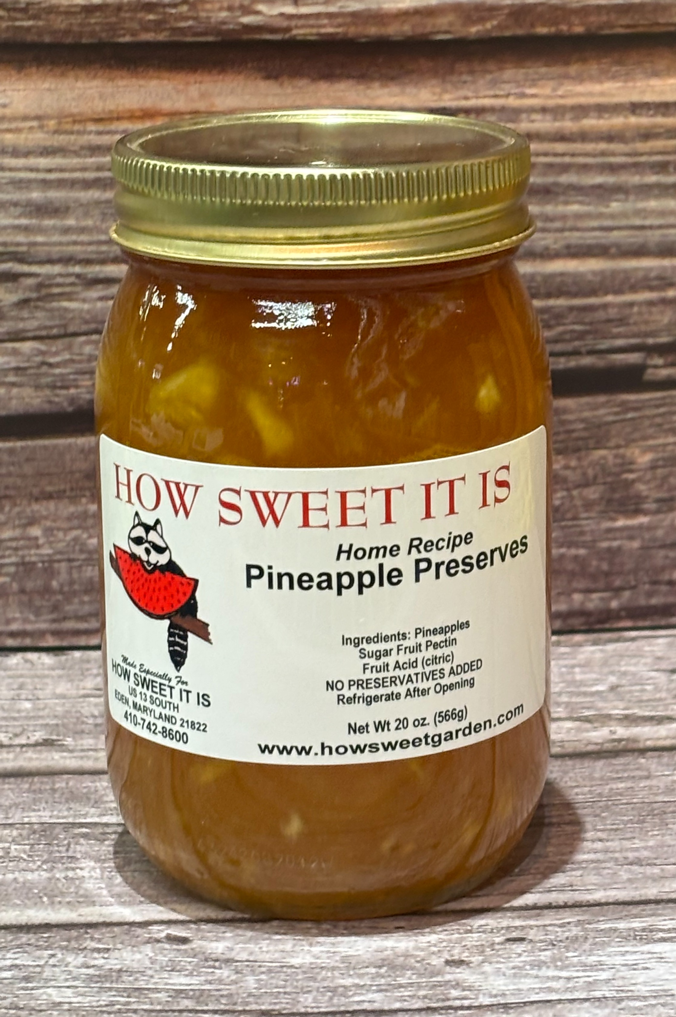 Pineapple Preserves, 20oz HSII - How Sweet It Is