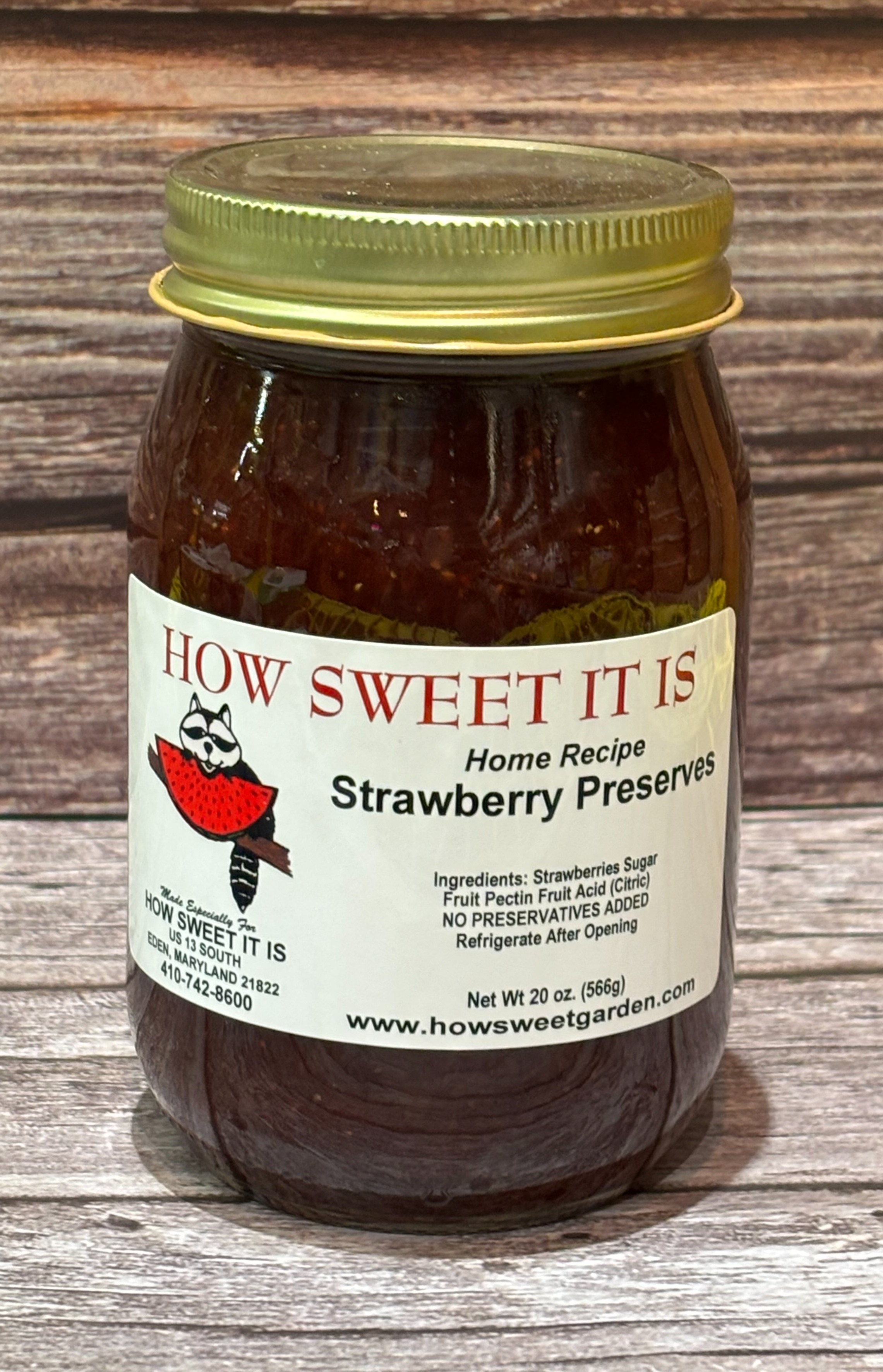 Strawberry Preserves, 20oz HSII - How Sweet It Is