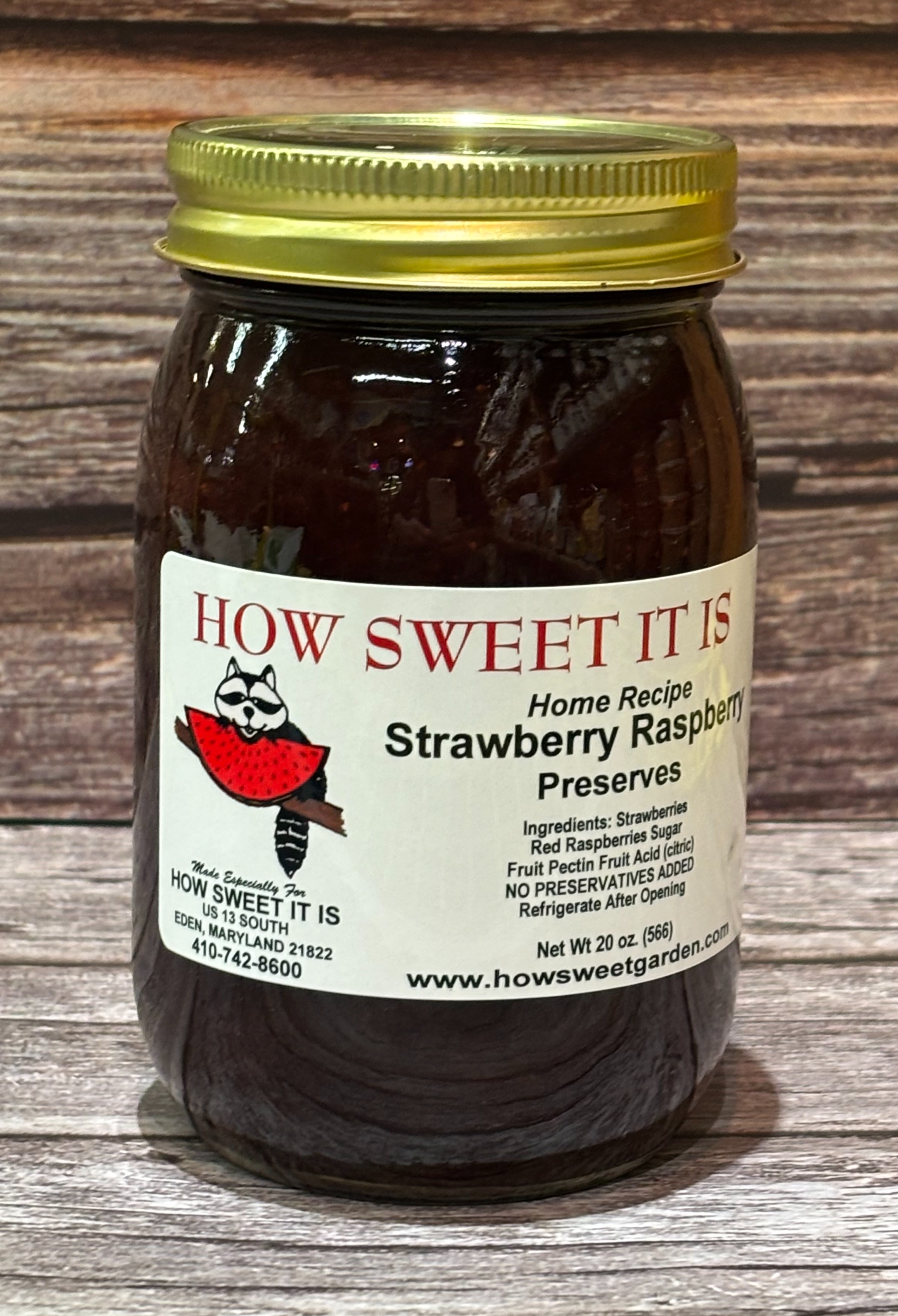 Strawberry Raspberry Preserves, 20oz HSII - How Sweet It Is