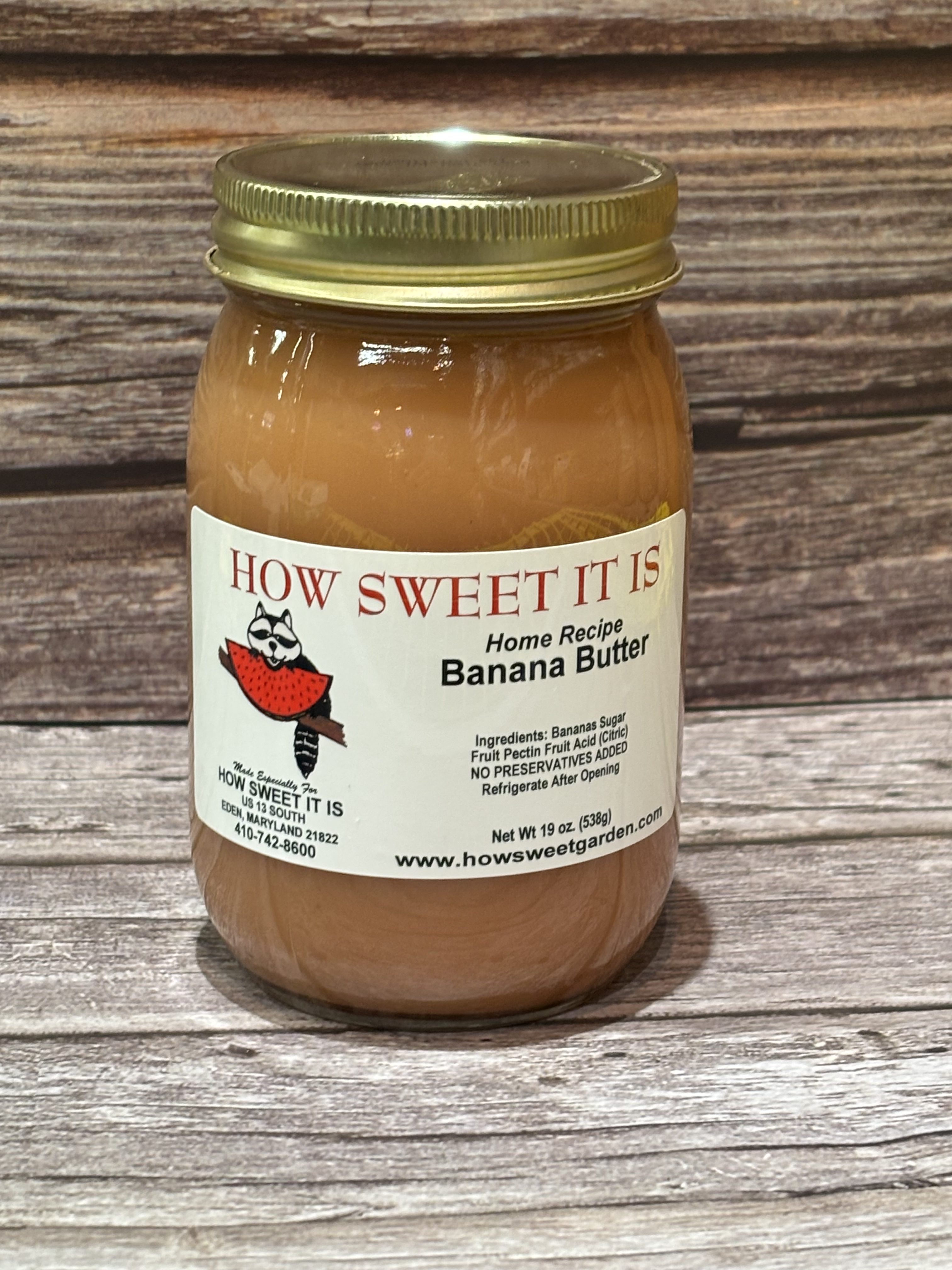Banana Butter, 19oz HSII - How Sweet It Is