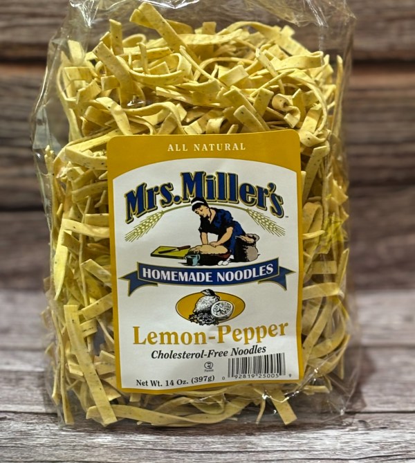 Lemon Pepper Homemade Noodles, Mrs. Miller's - How Sweet It Is
