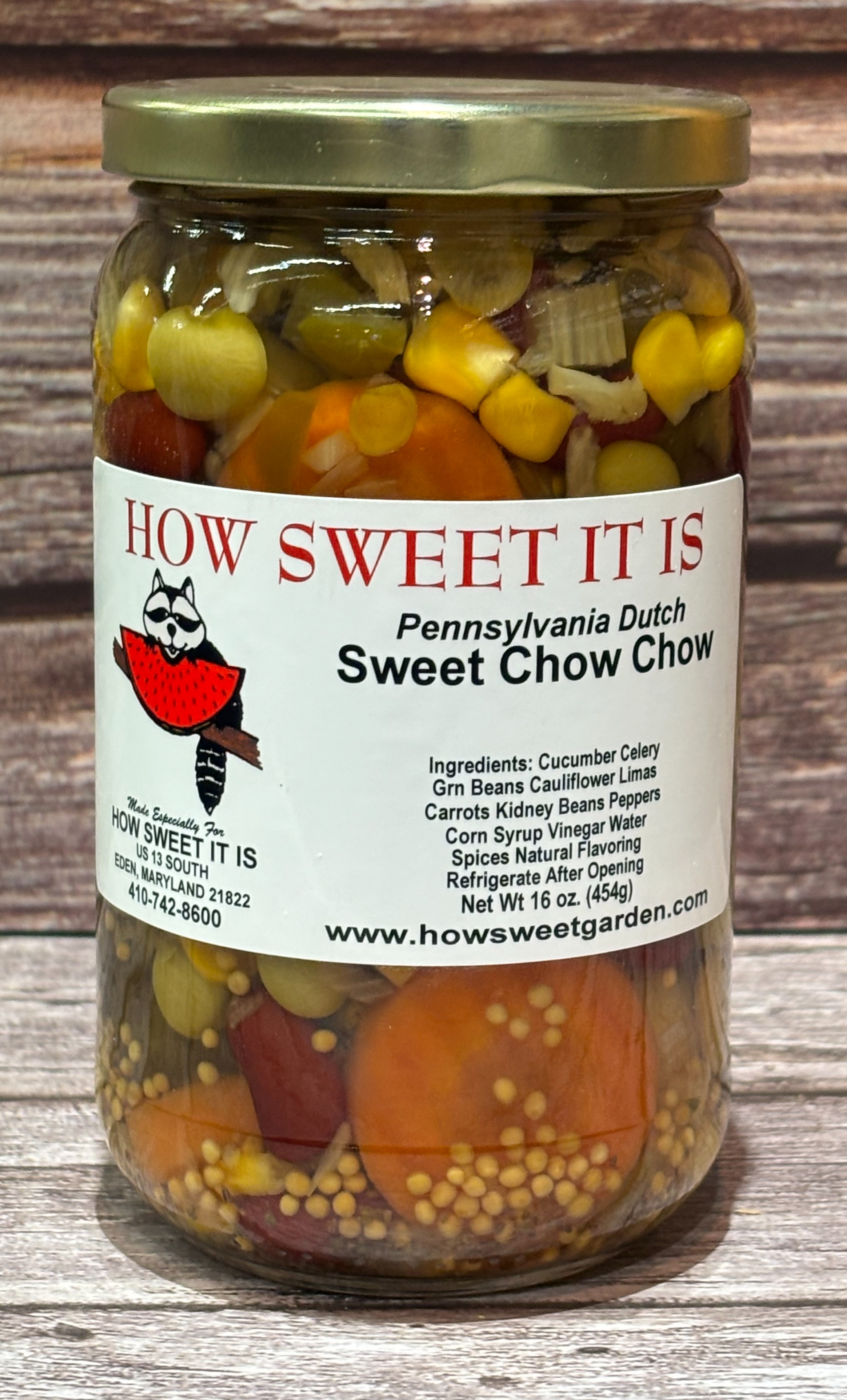 Sweet PA Dutch Chow Chow, 16oz HSII - How Sweet It Is